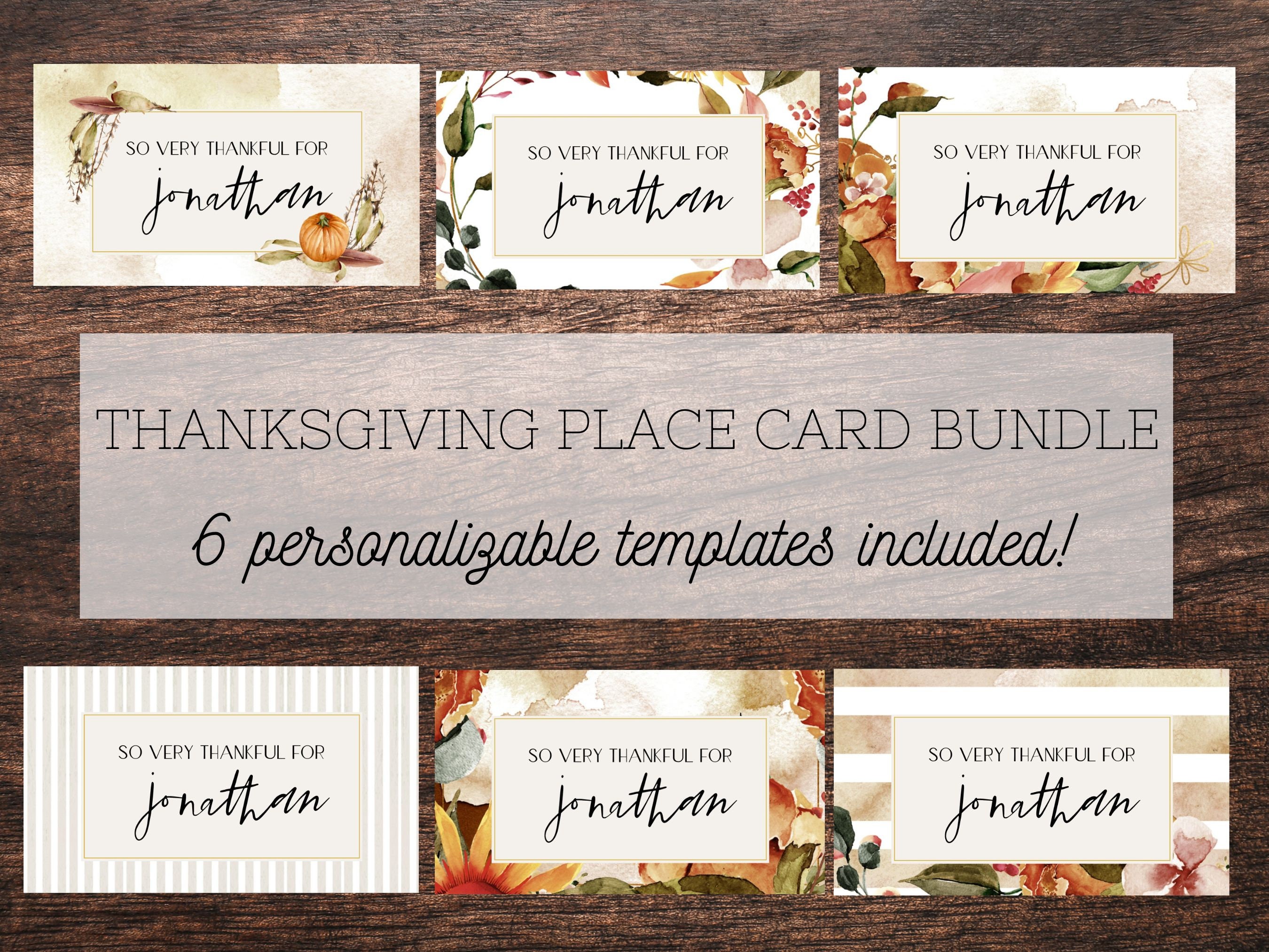 Printable Thanksgiving Place Cards