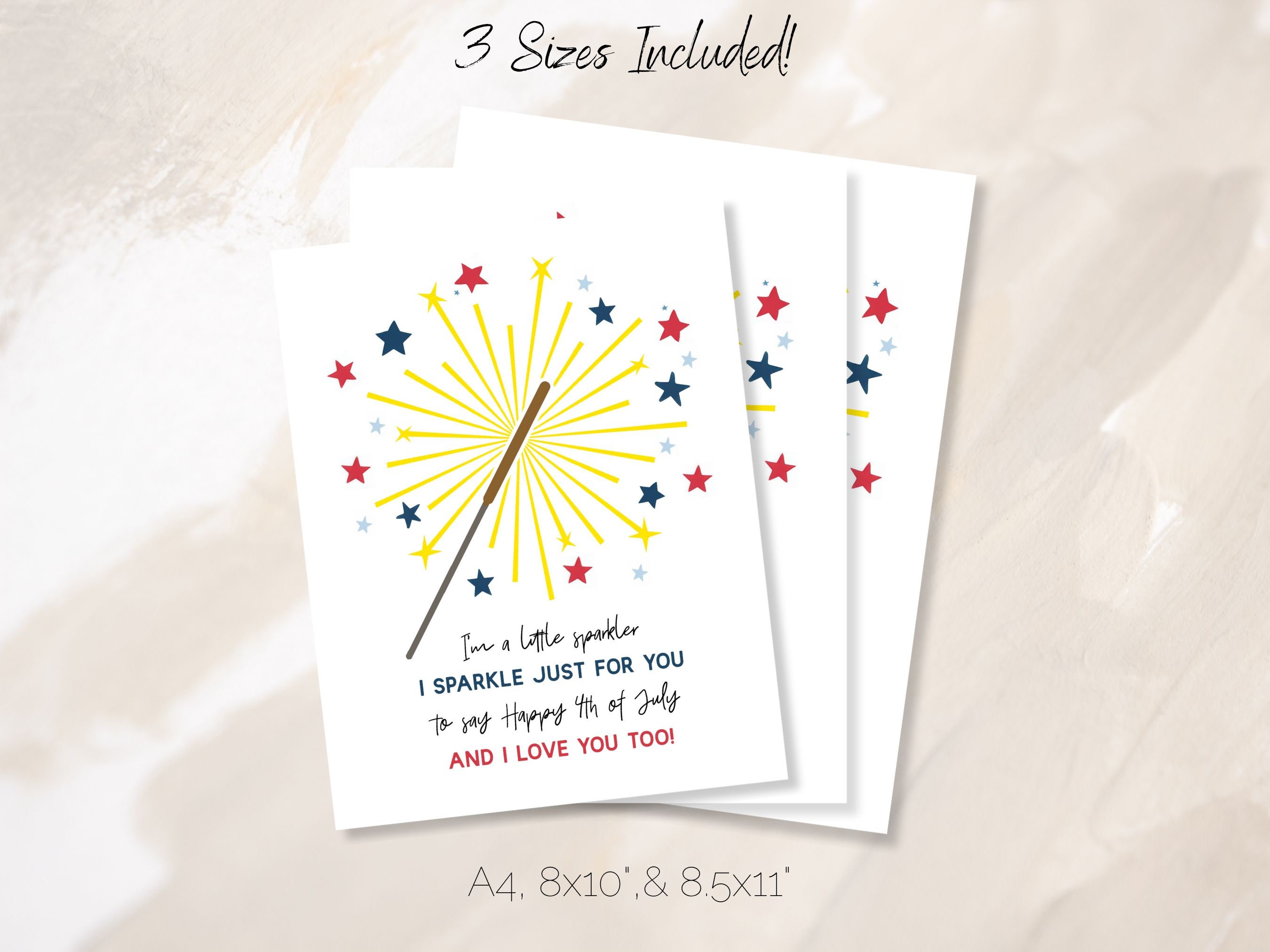 I'm a Little Sparkler Handprint Art Craft, 4th of July Activity for ...