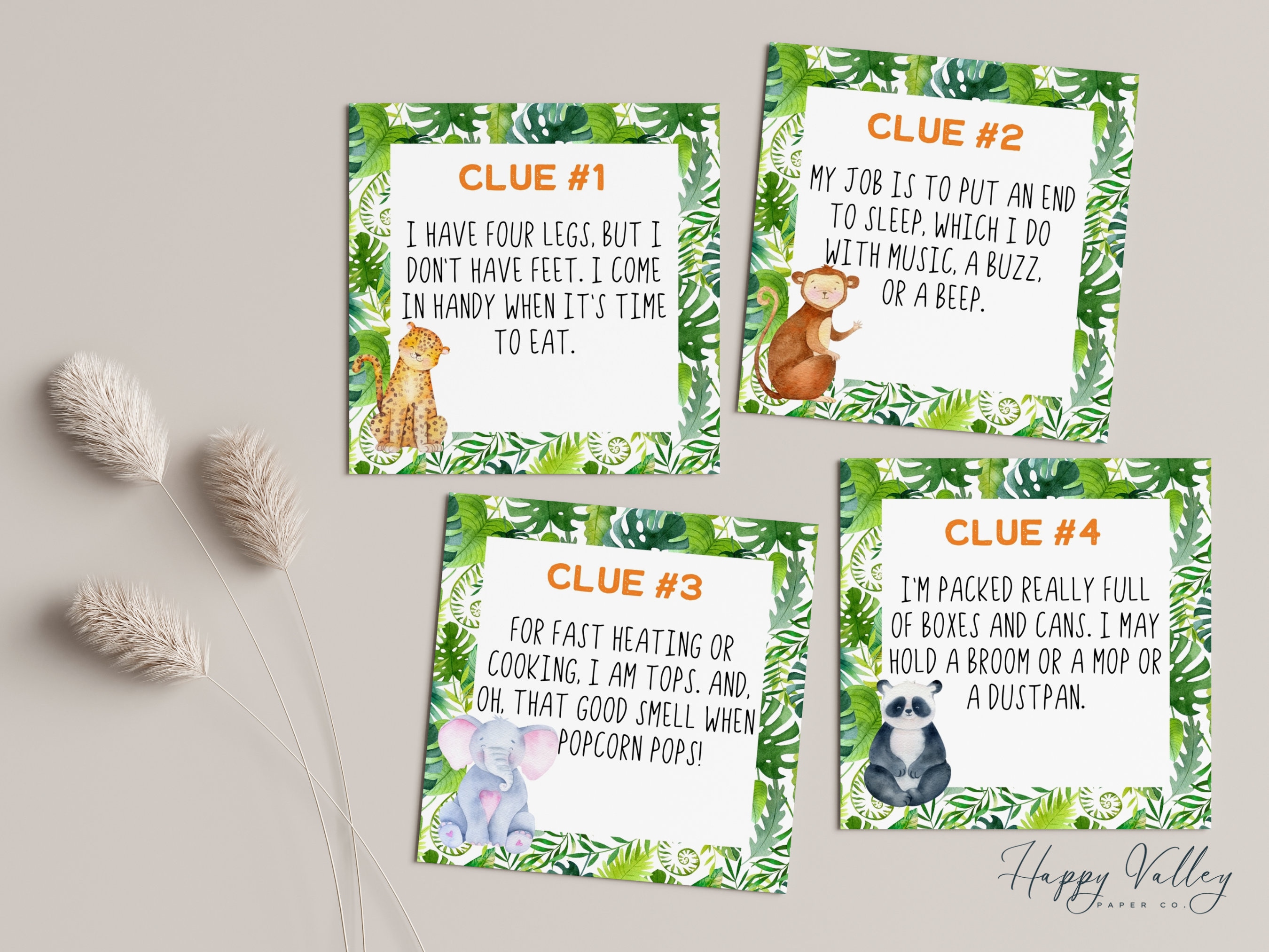 Scavenger Hunt for Kids, 30 Clues, Safari Scavenger Hunt, Treasure Hunt ...