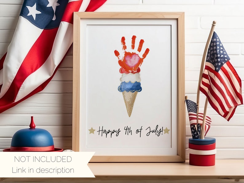 4th of July Handprint Art Craft, 4th of July Activity for Newborns ...