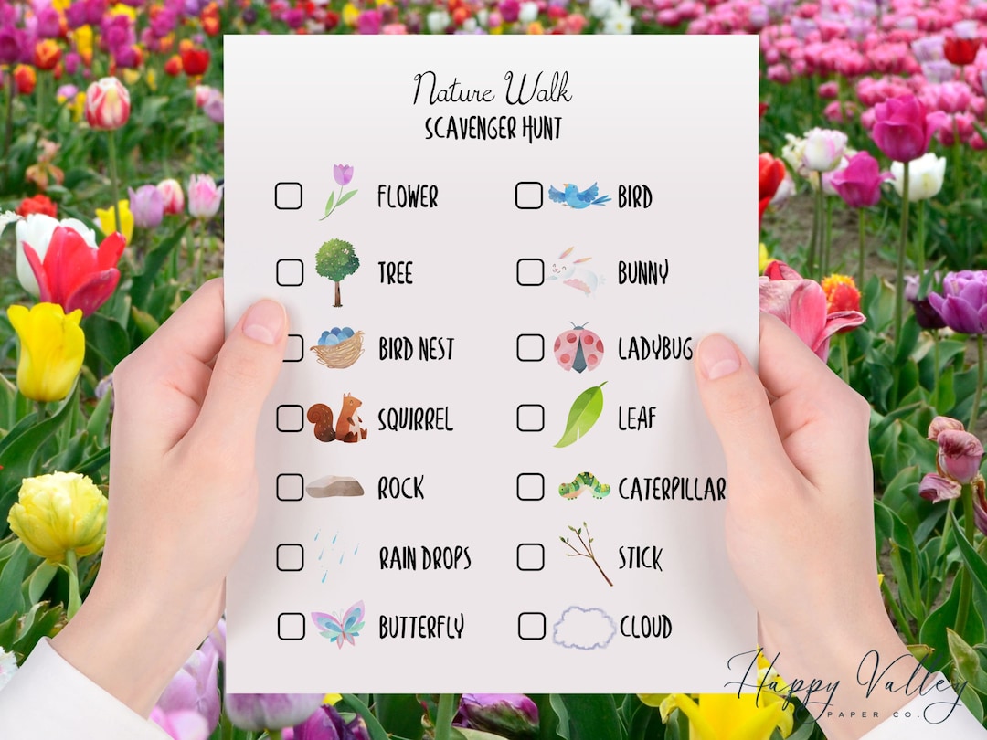 Spring Scavenger Hunt, Outdoor Adventure Activity, Homeschool Science ...