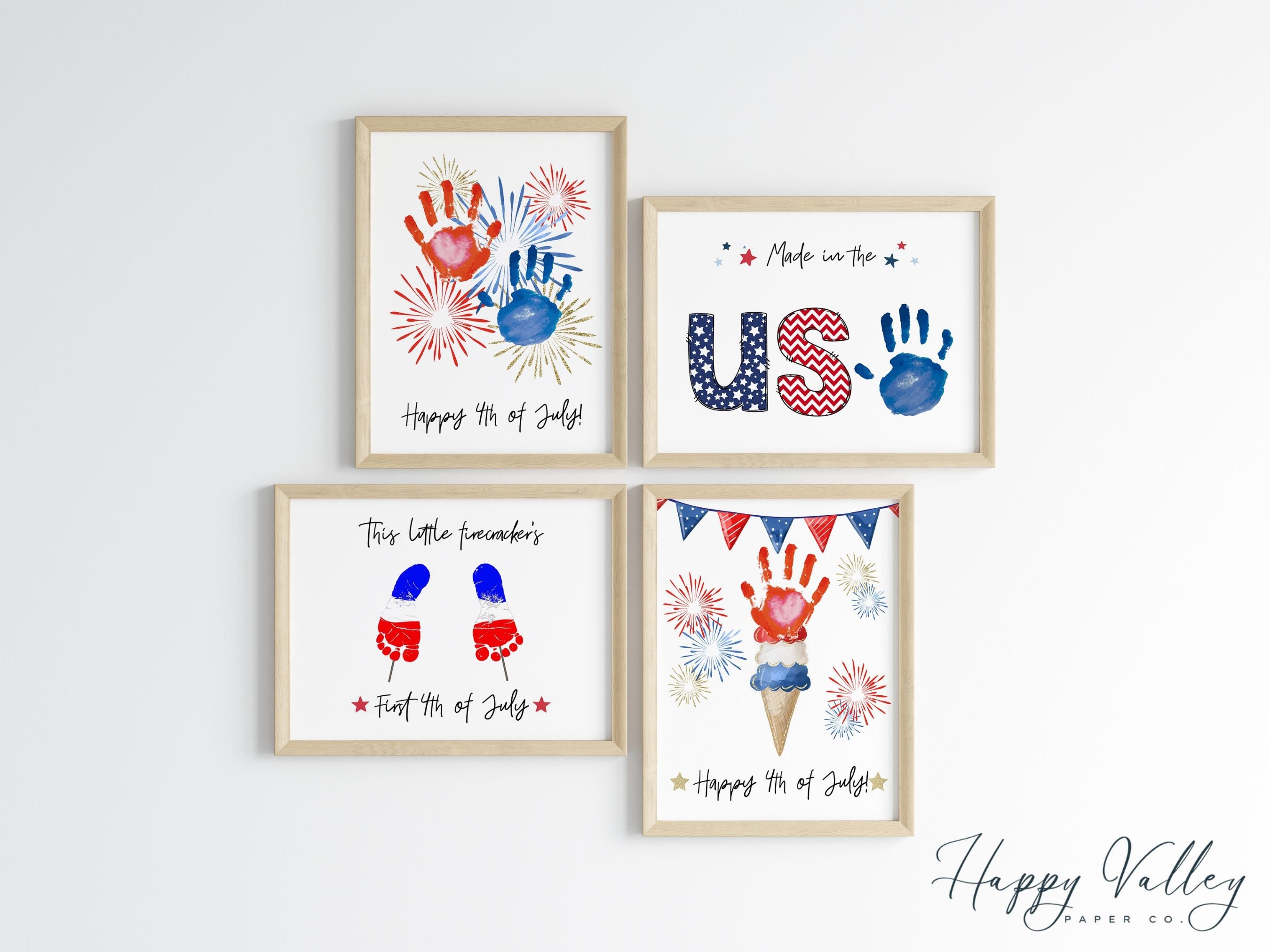 4th of July Handprint Art Craft BUNDLE, 4th of July Activity for Kids ...