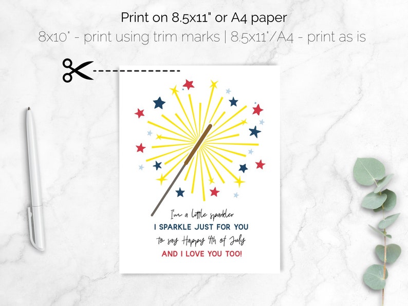 I'm a Little Sparkler Handprint Art Craft, 4th of July Activity for ...