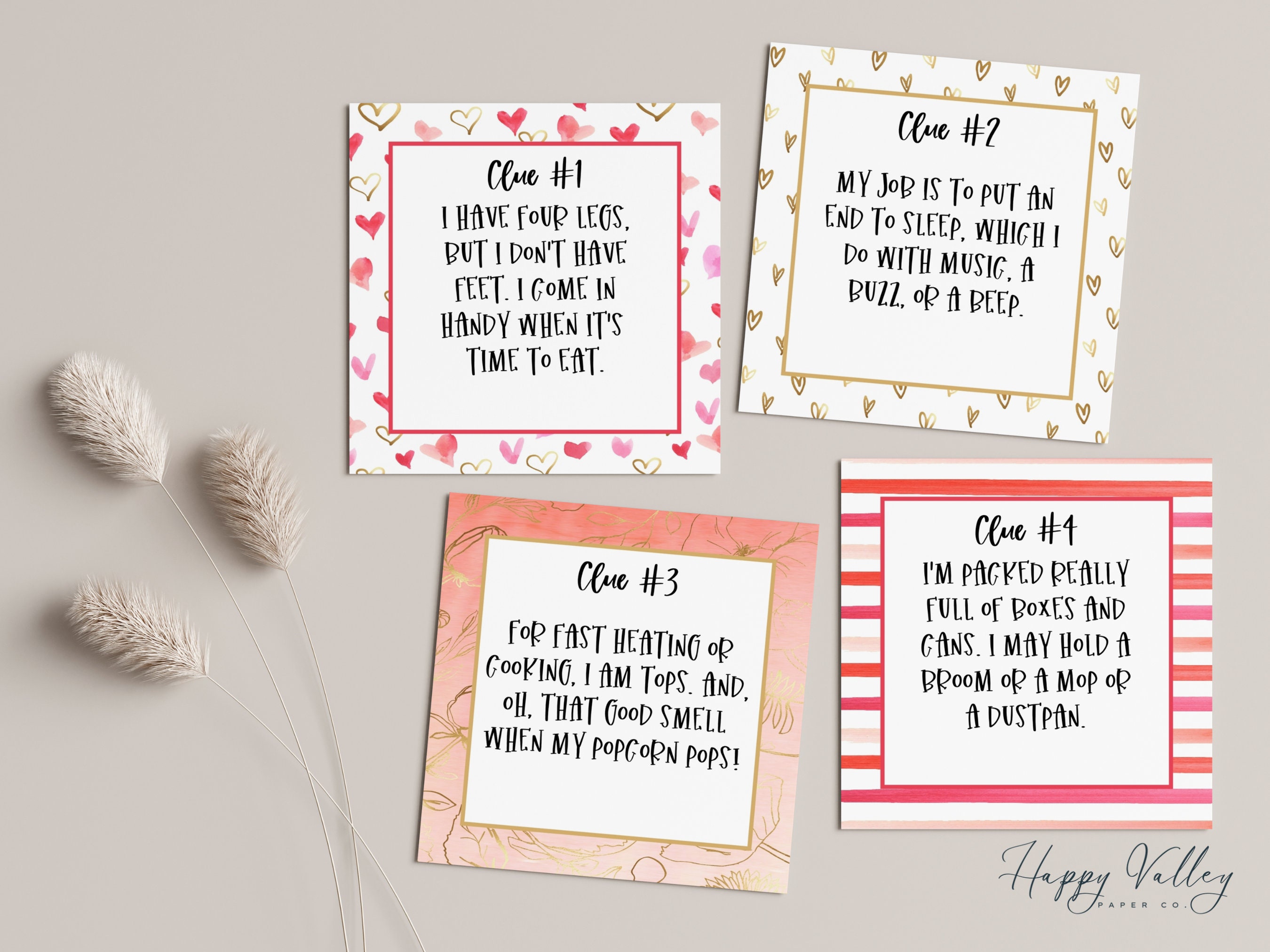 Scavenger Hunt for Kids, 30 Clues, Valentine Scavenger Hunt, Treasure ...