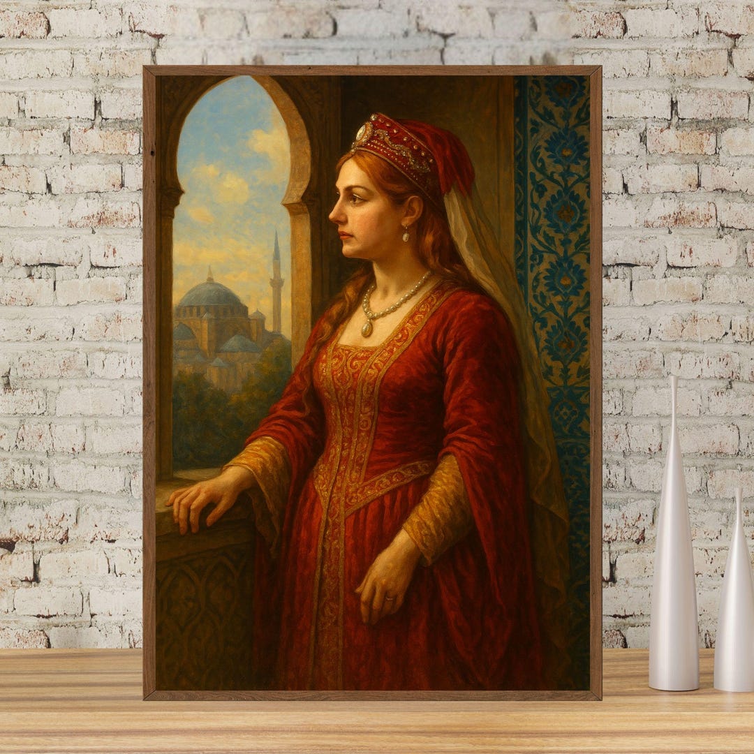 Hurrem Sultan Wall Art – Ottoman Royal Portrait | Powerful Women ...