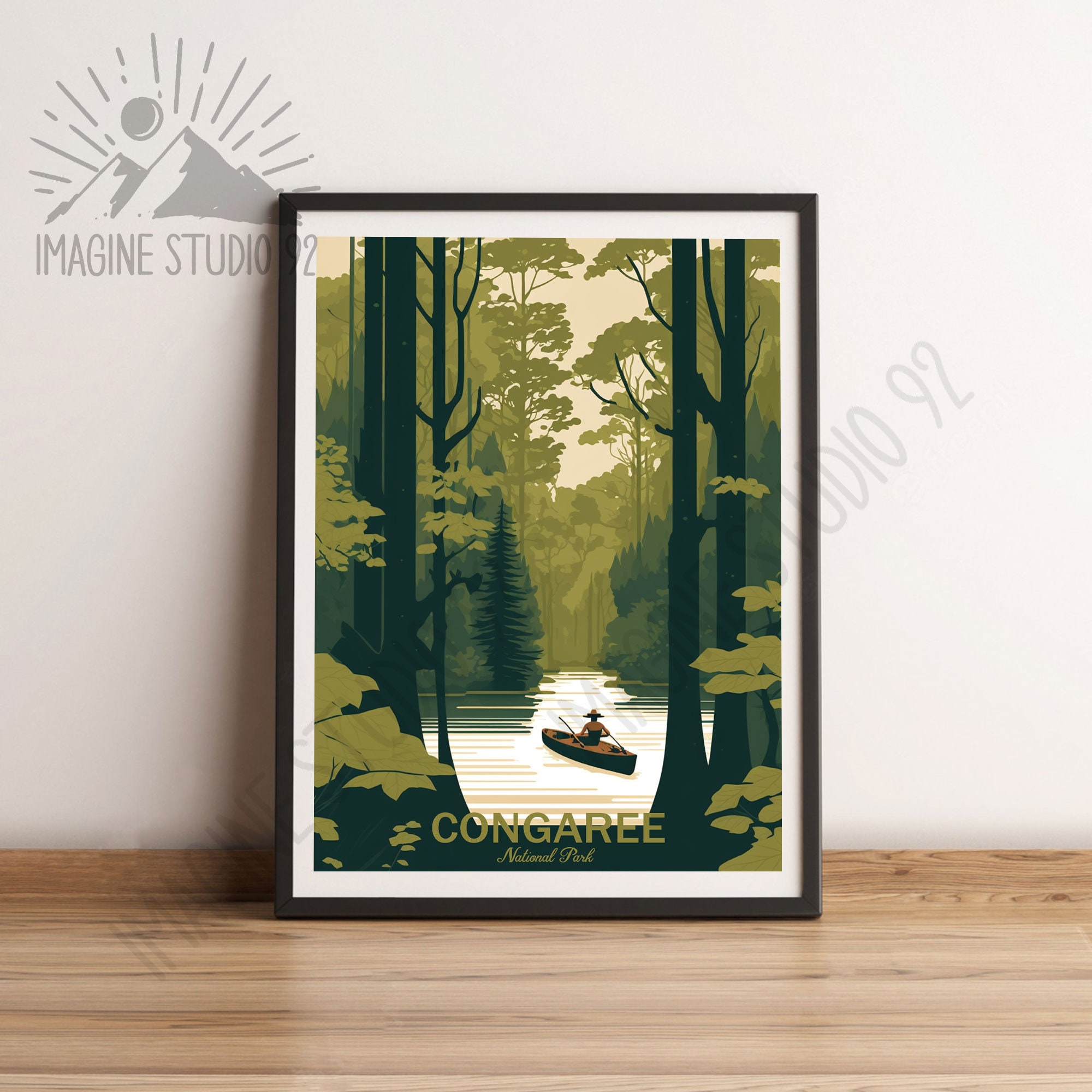 Congaree National Park, National Park Poster, South Carolina, Swamp ...
