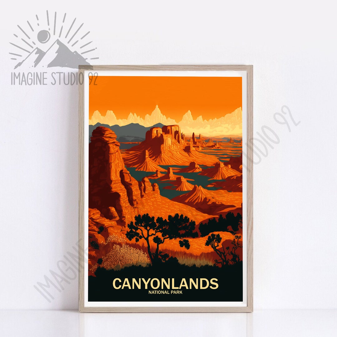 Canyonlands National Park Print, Canyonlands Poster, Travel Poster of ...