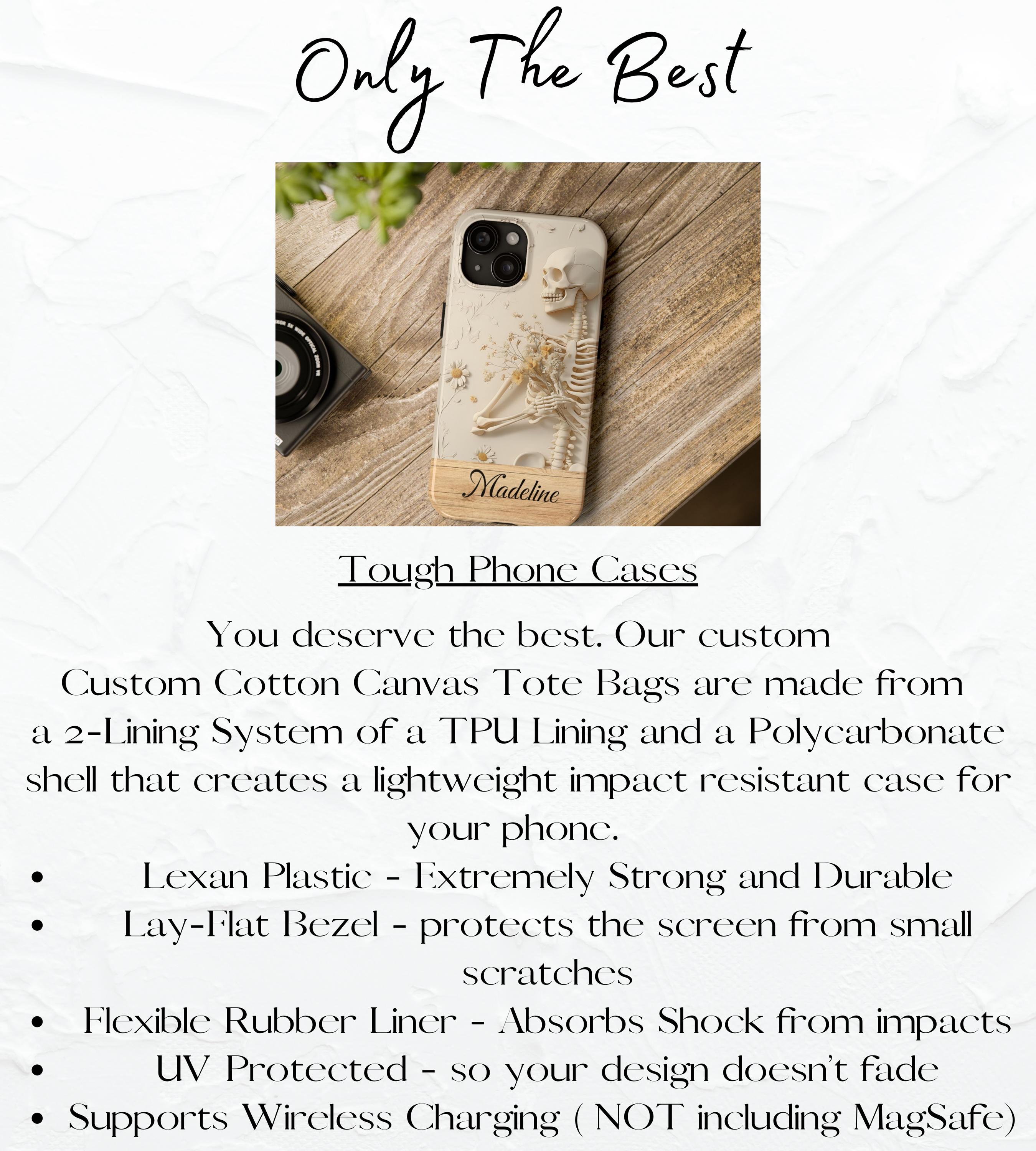 Vintage Skeletons in Bloom iPhone Case Personalized, Cute Spooky 3D ...