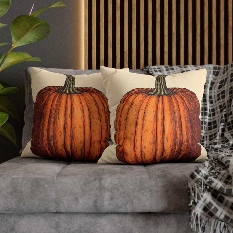 Cute Vintage Fall Pumpkin Pillow Rustic Autumn Decor Farmhouse Pumpkin ...