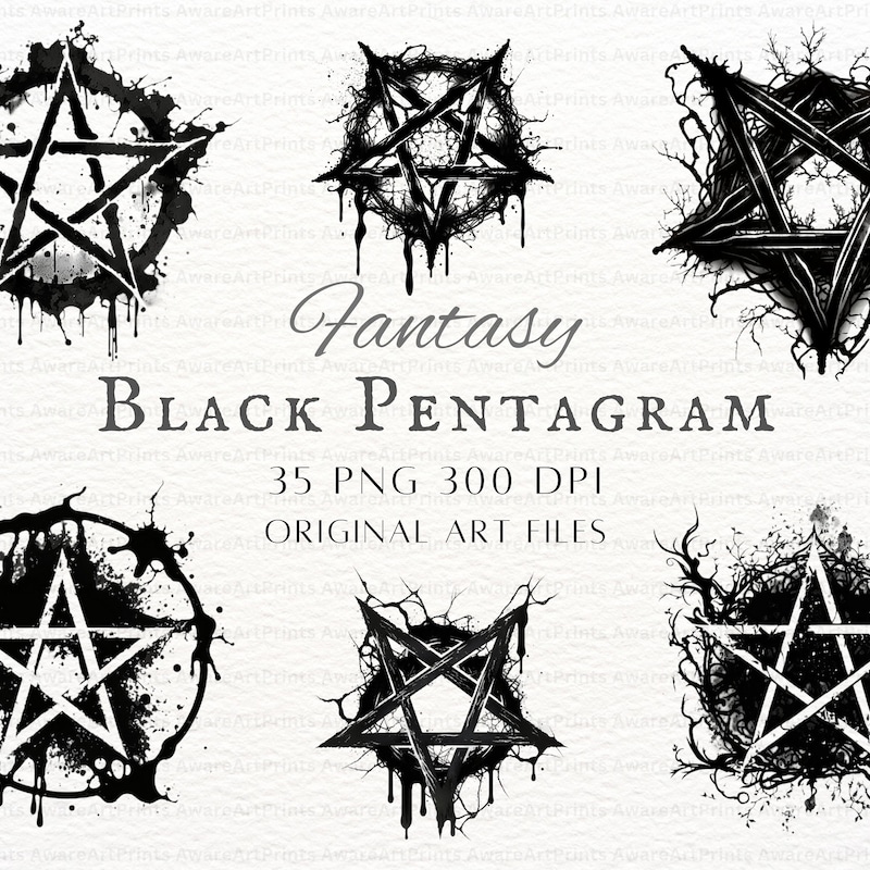 Inverted Pentagram Art - Etsy UK
