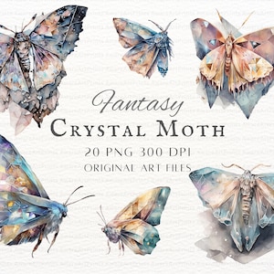 Crystal Moth Bundle 20pc PNG & JPEG | Crystal Moth PNG | Crystal Moth ...