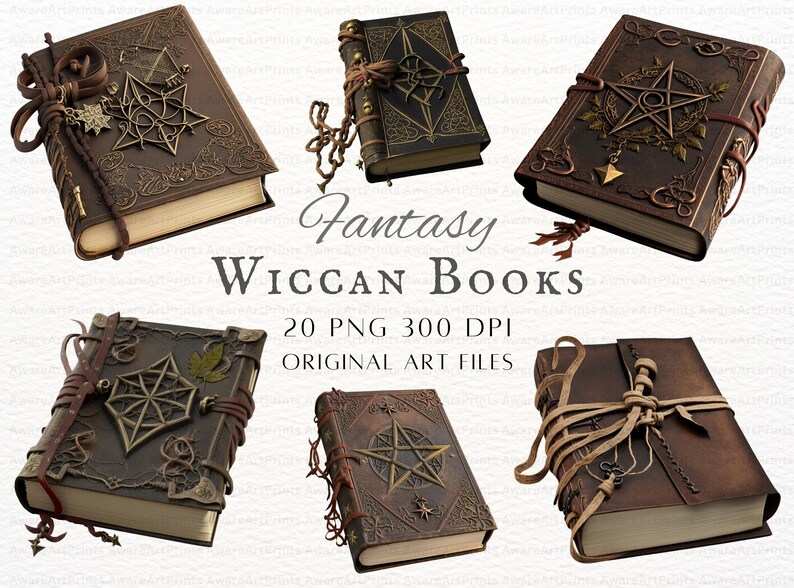 Wiccan Book 20pc PNG Bundle | Book of Shadows PNG | Wicca Book ...
