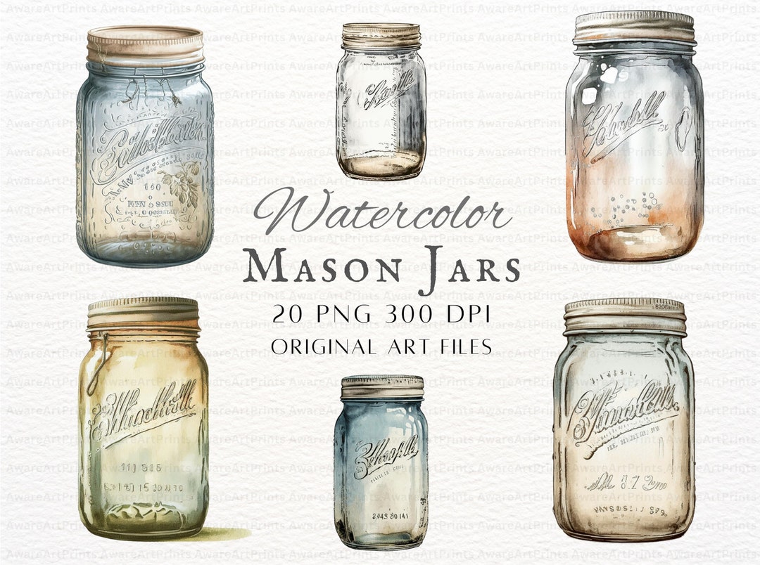 Mason Jars 20pc PNG | Mason Jar PNG | Mason Jar PNG | Mason Jar ...