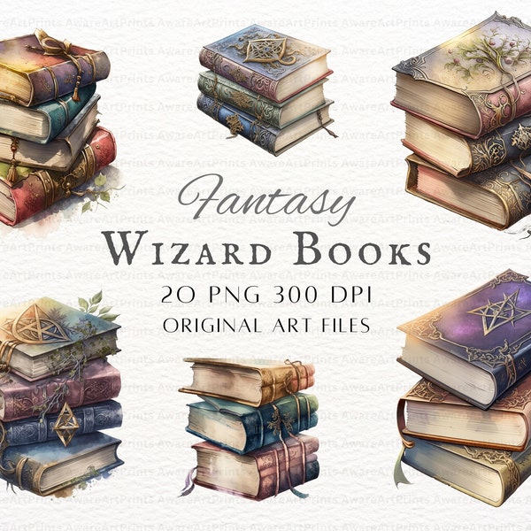 Magic Books Clipart - Etsy