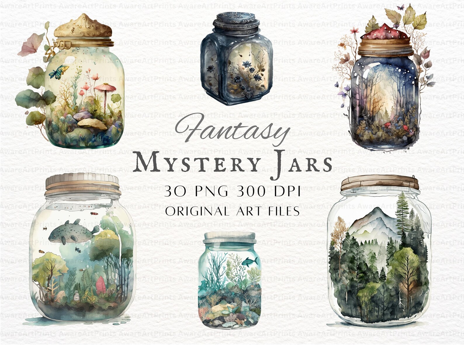 Fantasy Jars 30pc Clipart Bundle Mystery Jars Digital - Etsy