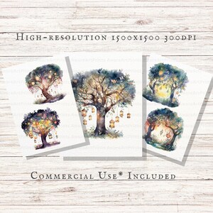 Wishing Tree 15pc PNG Style 3 | Watercolor Wishing Tree PNG | Wishing ...