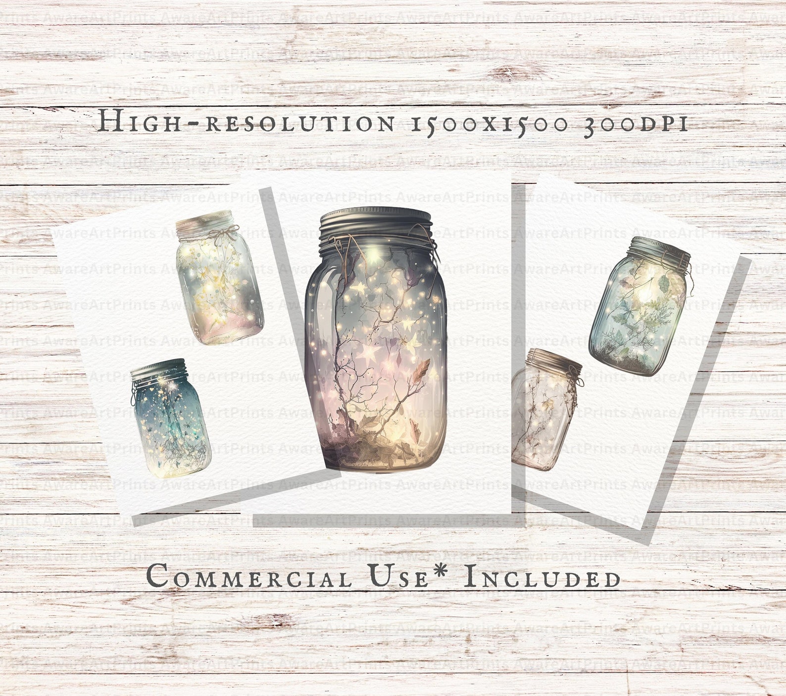 Fairy Jars 15pc PNG Bundle Set 2 Fantasy Jars PNG Mason - Etsy
