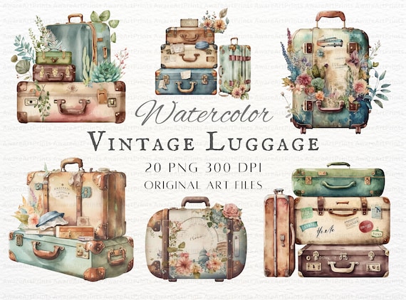 Vintage Luggage Paintings
