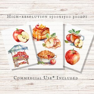 Apple 30pc PNG & JPEG Bundle | Watercolor Apple | Apple PNG | Apple ...