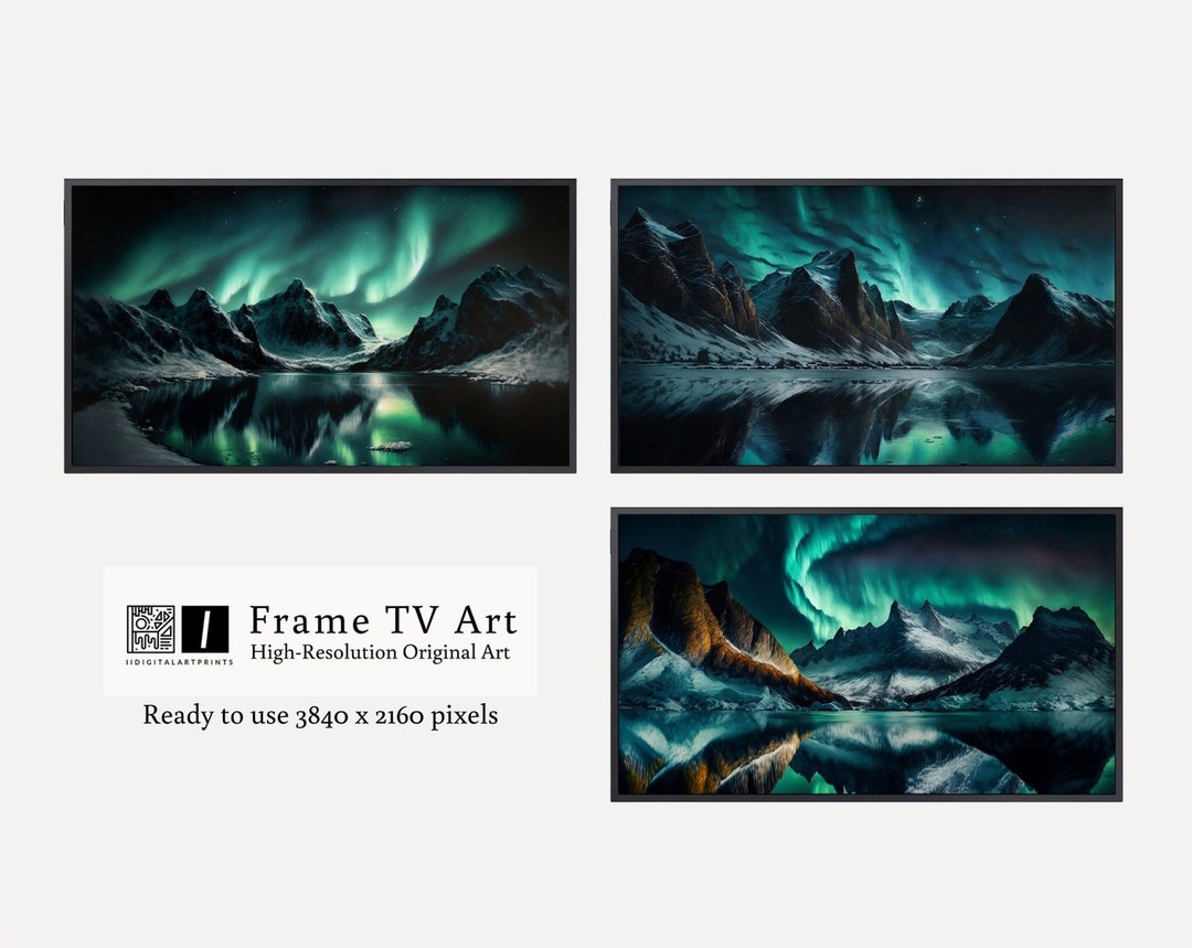 Samsung Frame TV Bundle Northern Lights Art | Samsung Frame TV ...
