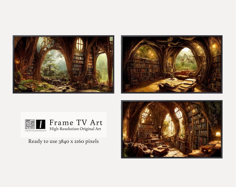 Samsung Frame TV Bundle Hobbit Art | Samsung Frame TV Hobbit Painting ...