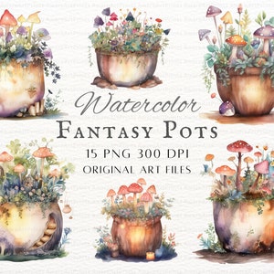 Fantasy Pot 15pc PNG Bundle | Fantasy Plant PNG | Fantasy Pot PNG ...