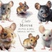 Mouse 20pc PNG & JPEG Mouse Painting Clipart Mouse PNG Cute Mouse ...
