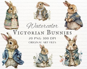 Bunny Rabbit Bake Time Watercolor Clip Art Sublimation - Etsy