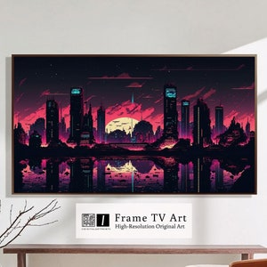 Samsung Frame TV Bundle Cyberpunk Art | Cyberpunk Art for Frame TV ...