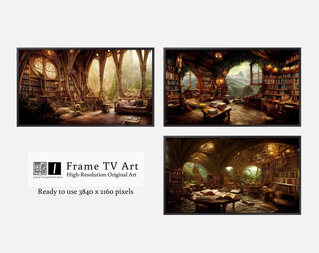Samsung Frame TV Bundle Hobbit Library Art Samsung Frame TV - Etsy