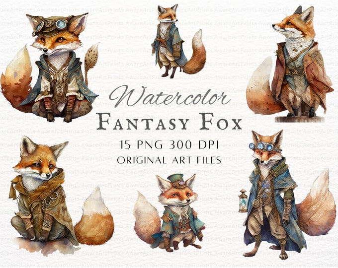 Steampunk Fox Clipart Vector Graphic Svg Png Jpg Eps Cute Fox Fox in ...