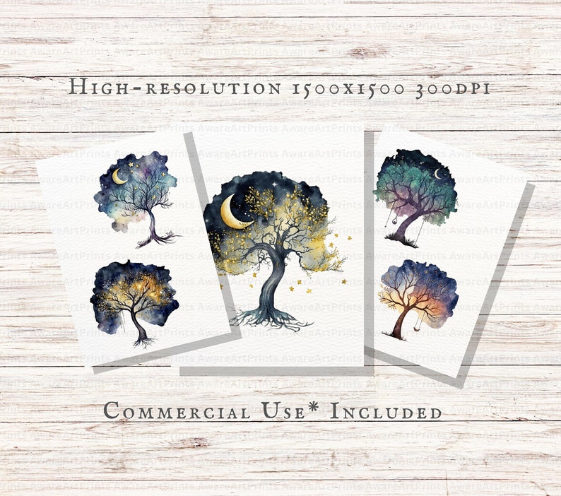 Wishing Trees 25pc PNG | Watercolor Wishing Tree PNG | Wishing Tree ...