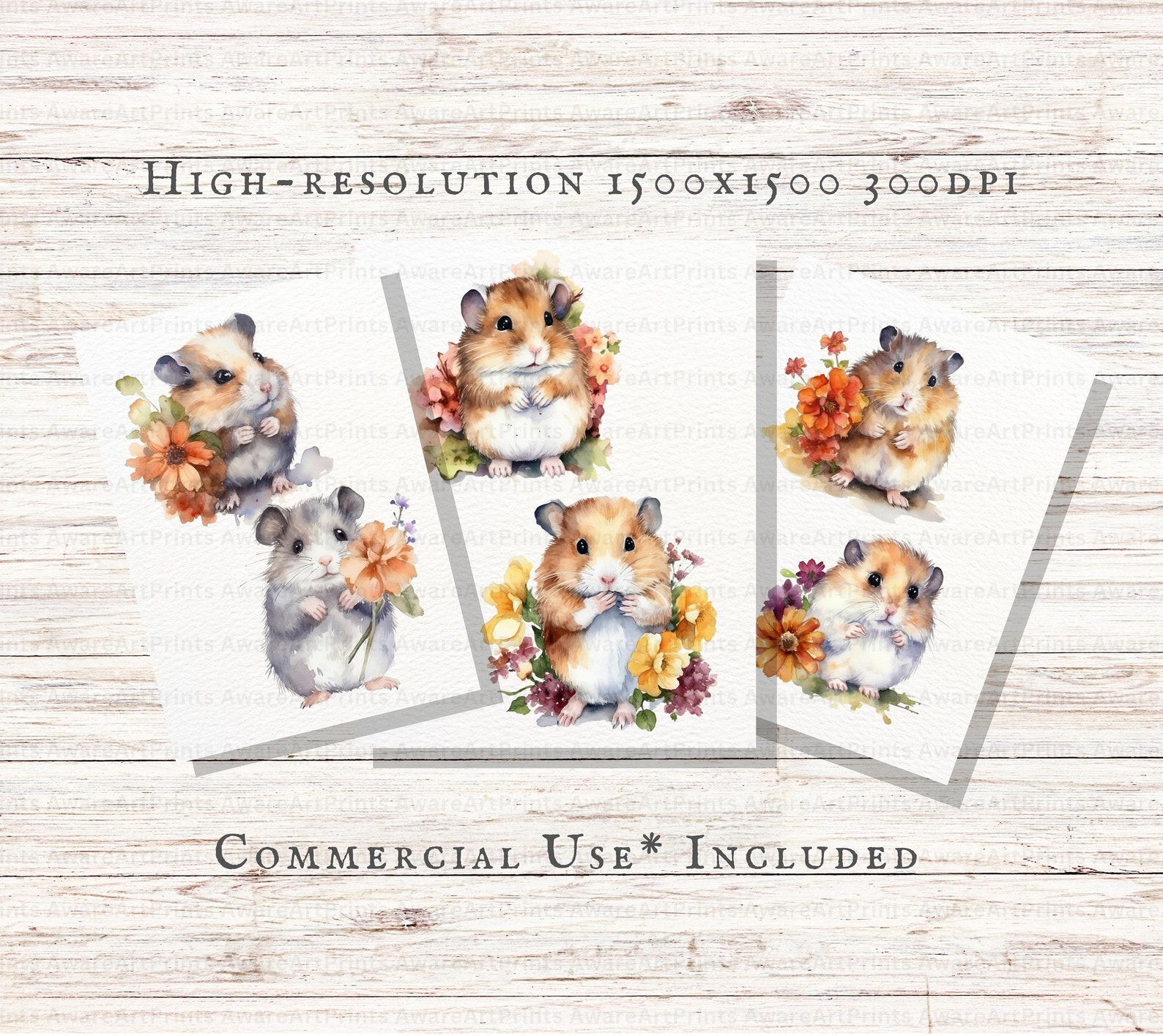 Hamster 25pc PNG & JPEG Bundle | Watercolor Hamster PNG | Hamster ...