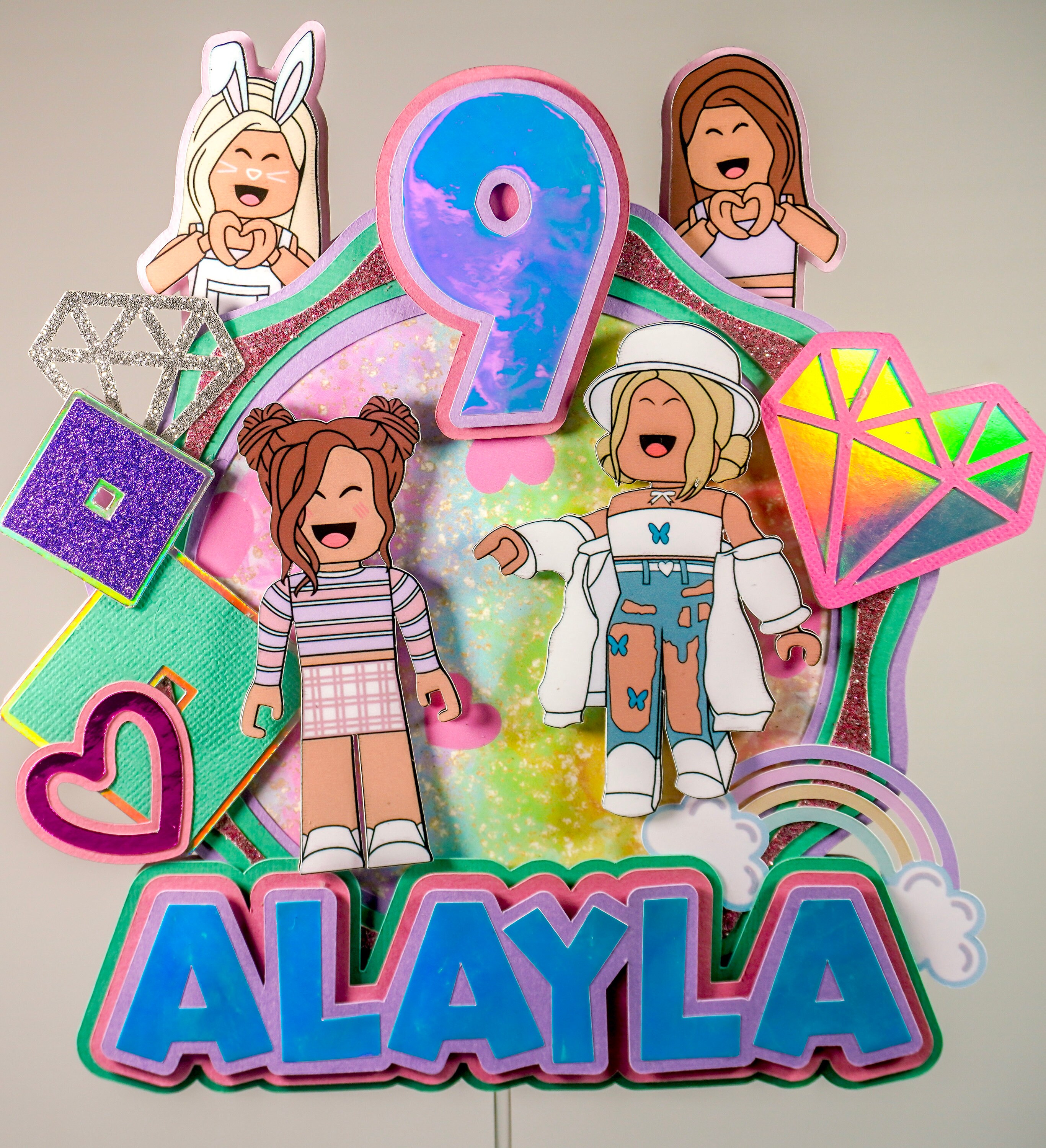 Roblox Cake Topper/roblox Theme/kids Party/personalised Name - Etsy