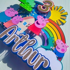 Peppa Pig Shaker Cake Topper/ Birthday Topper / Kids Birthday ...