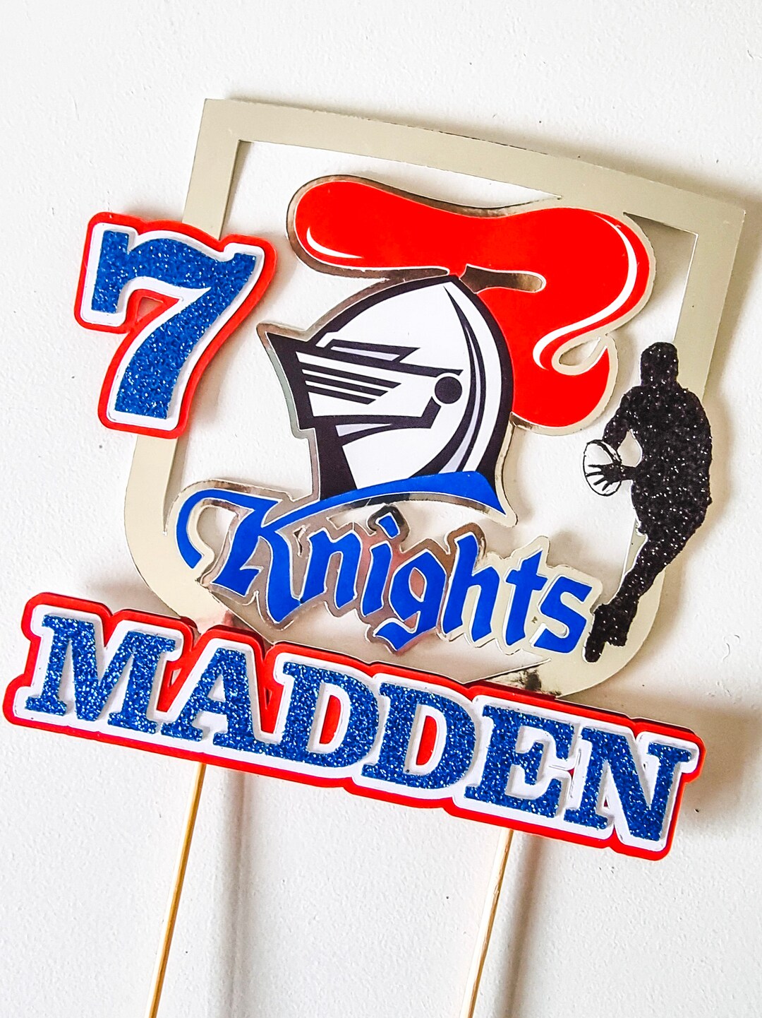 Knights Cake Topper/ NRL Cake Topper / Rugby League Topper/sports ...