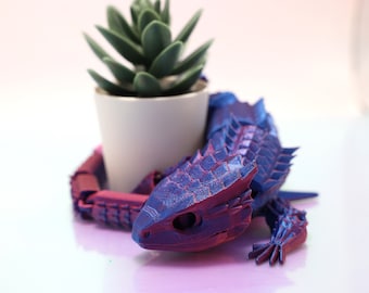 Articulated Crocodile Skink Lizard 3D Print Paperweight Toy Stress ...