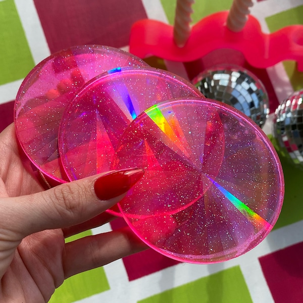 Holographic Coaster - Etsy