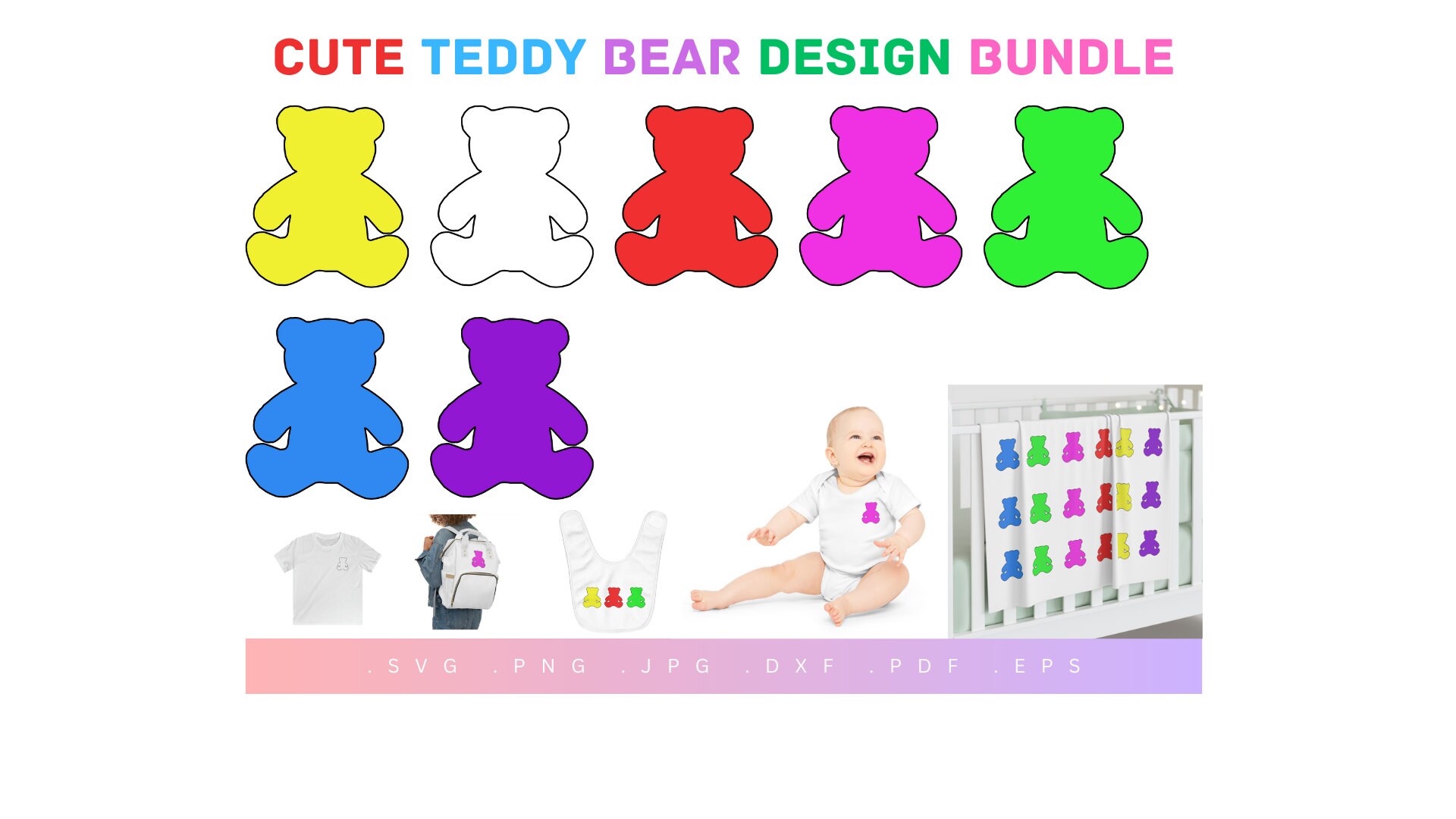 Cute Teddy Digital Image Teddy Design Teddy Outline Svg Teddy Cut File ...