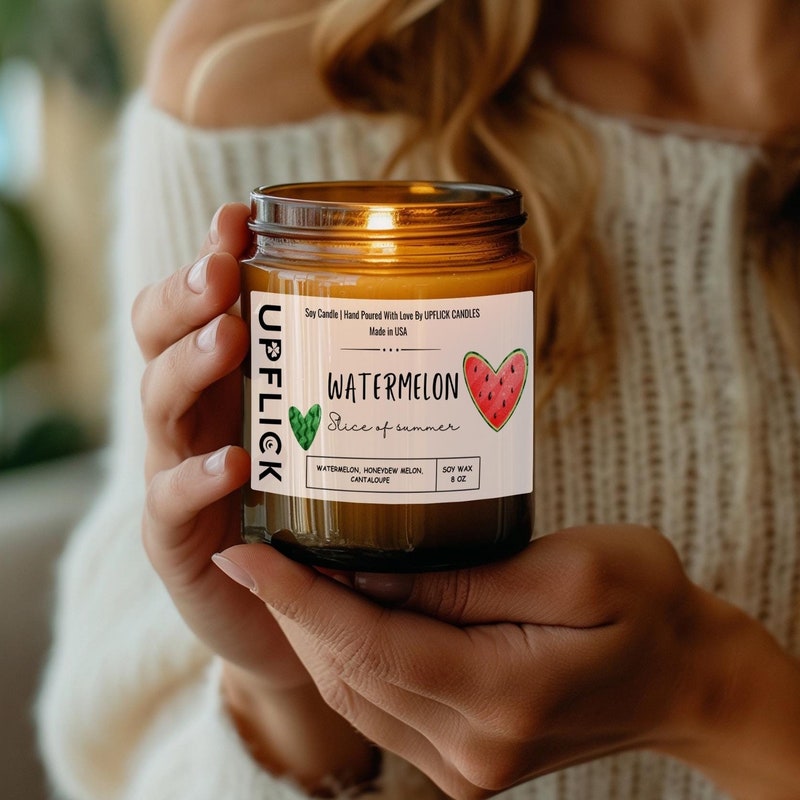 Watermelon Candle - Etsy