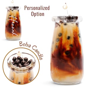 Fun Gift Boba Candle Coffee Bubble Tea Creme Brulee Cute Candle for ...