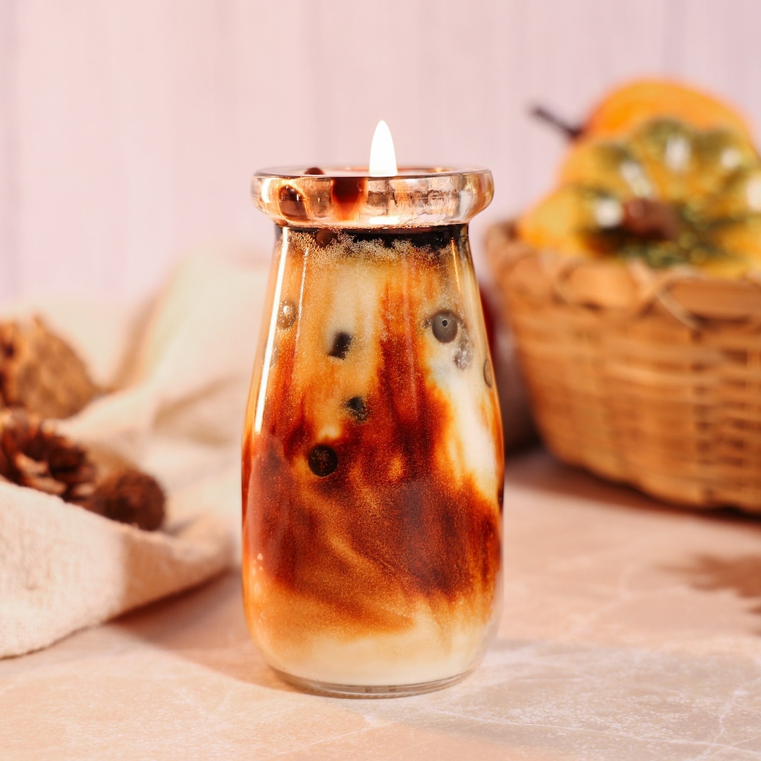 Personalized Gifts Boba Candle Creme Brulee Bubble Tea Cute Candles ...