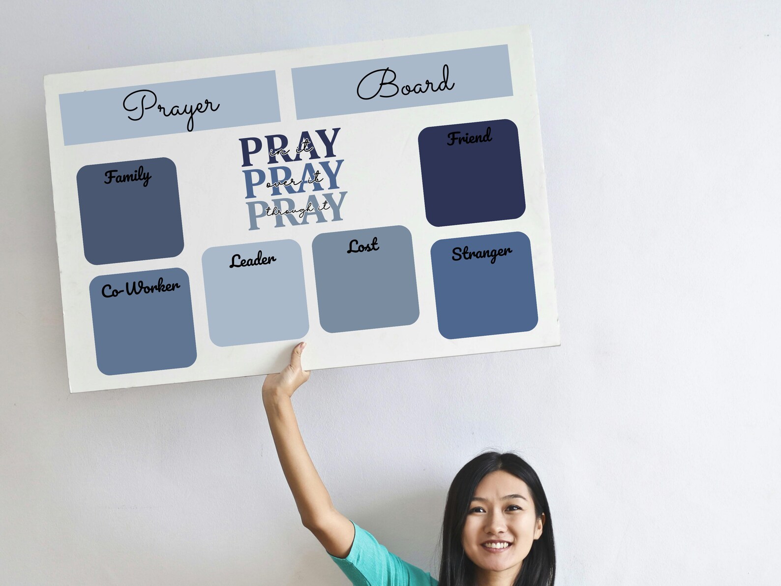 Prayer Board Printable Kit, Denim Theme, Bible Verse, Scripture Gift ...