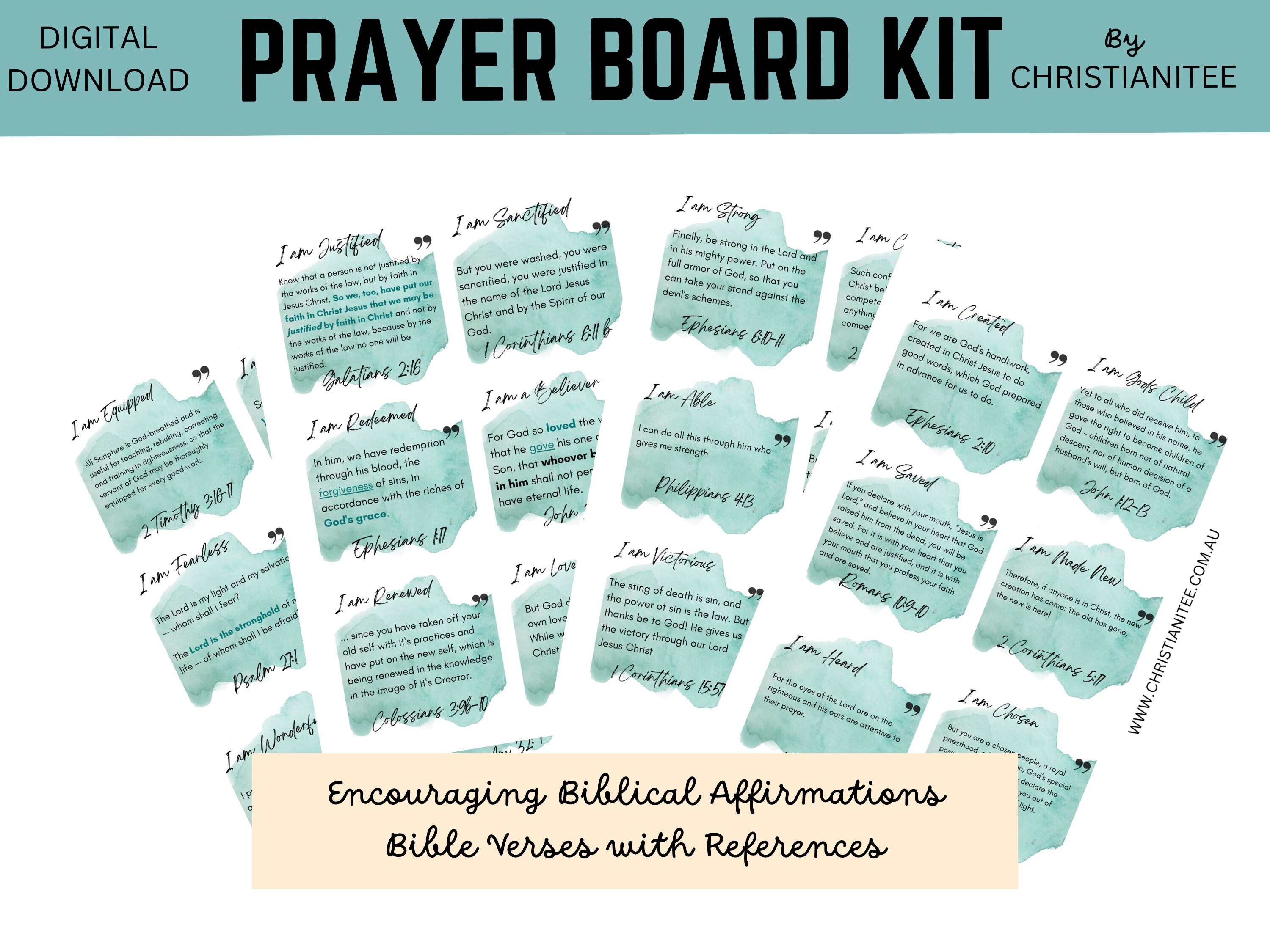 Prayer Board Kit, Bible Verse, Scripture Gift, Christianity, Pray ...