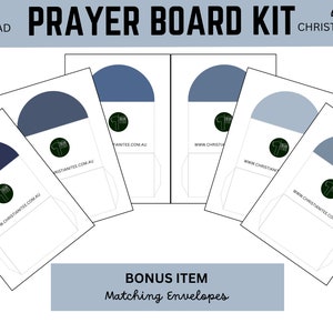 Prayer Board Printable Kit, Denim Theme, Bible Verse, Scripture Gift ...