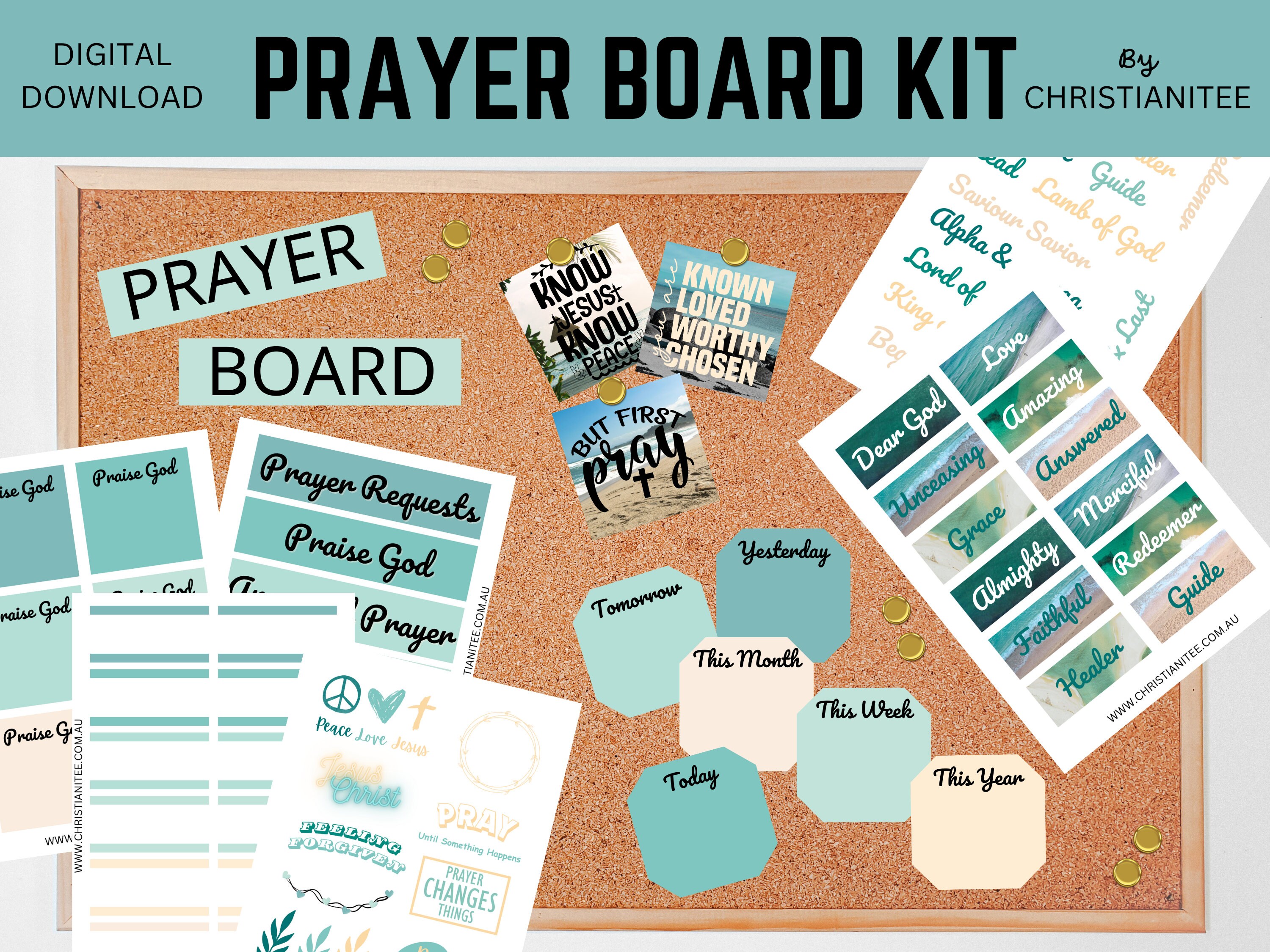 Prayer Board Kit, Bible Verse, Scripture Gift, Christianity, Pray ...