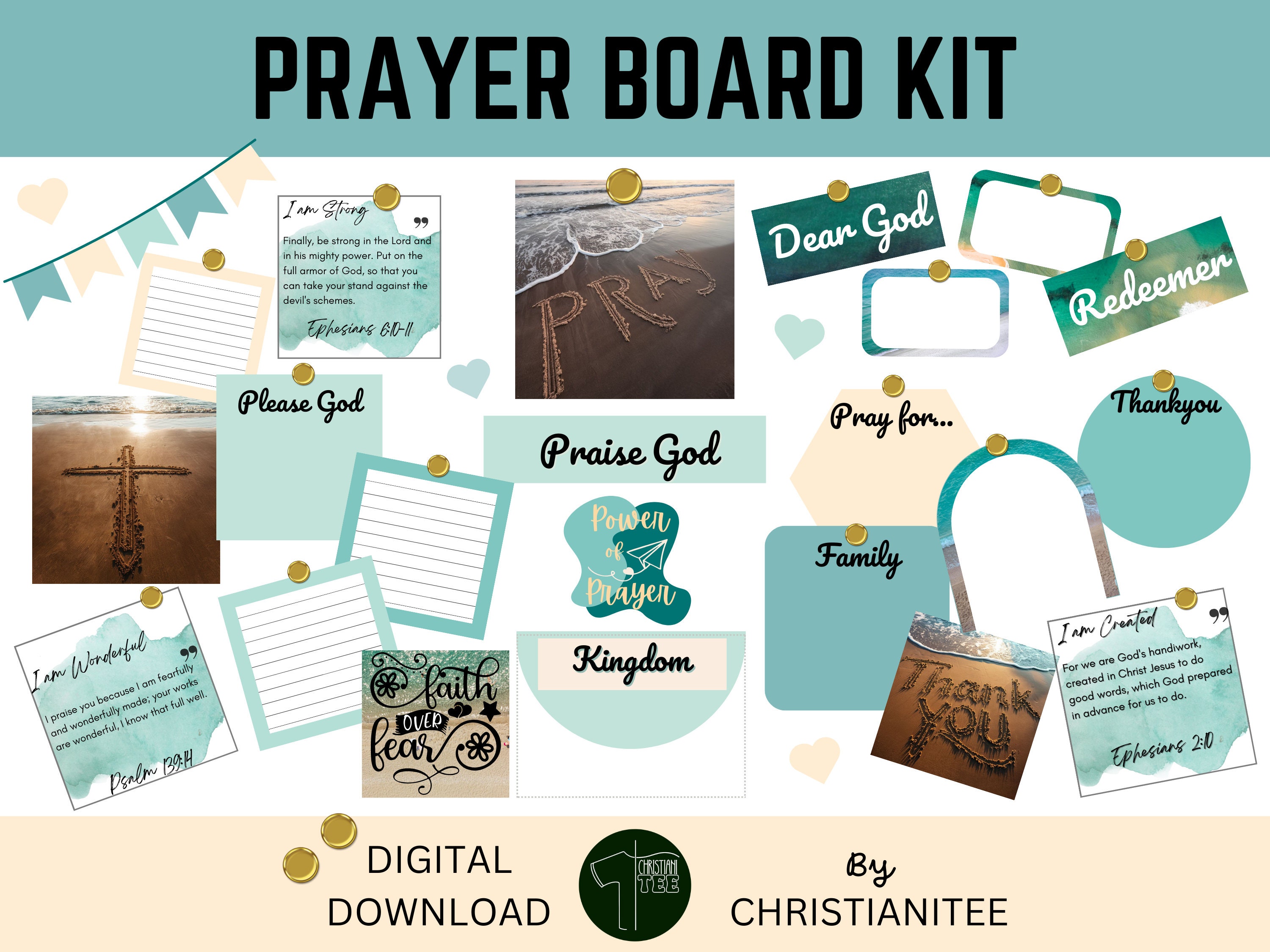 Prayer Board Kit, Bible Verse, Scripture Gift, Christianity, Pray ...