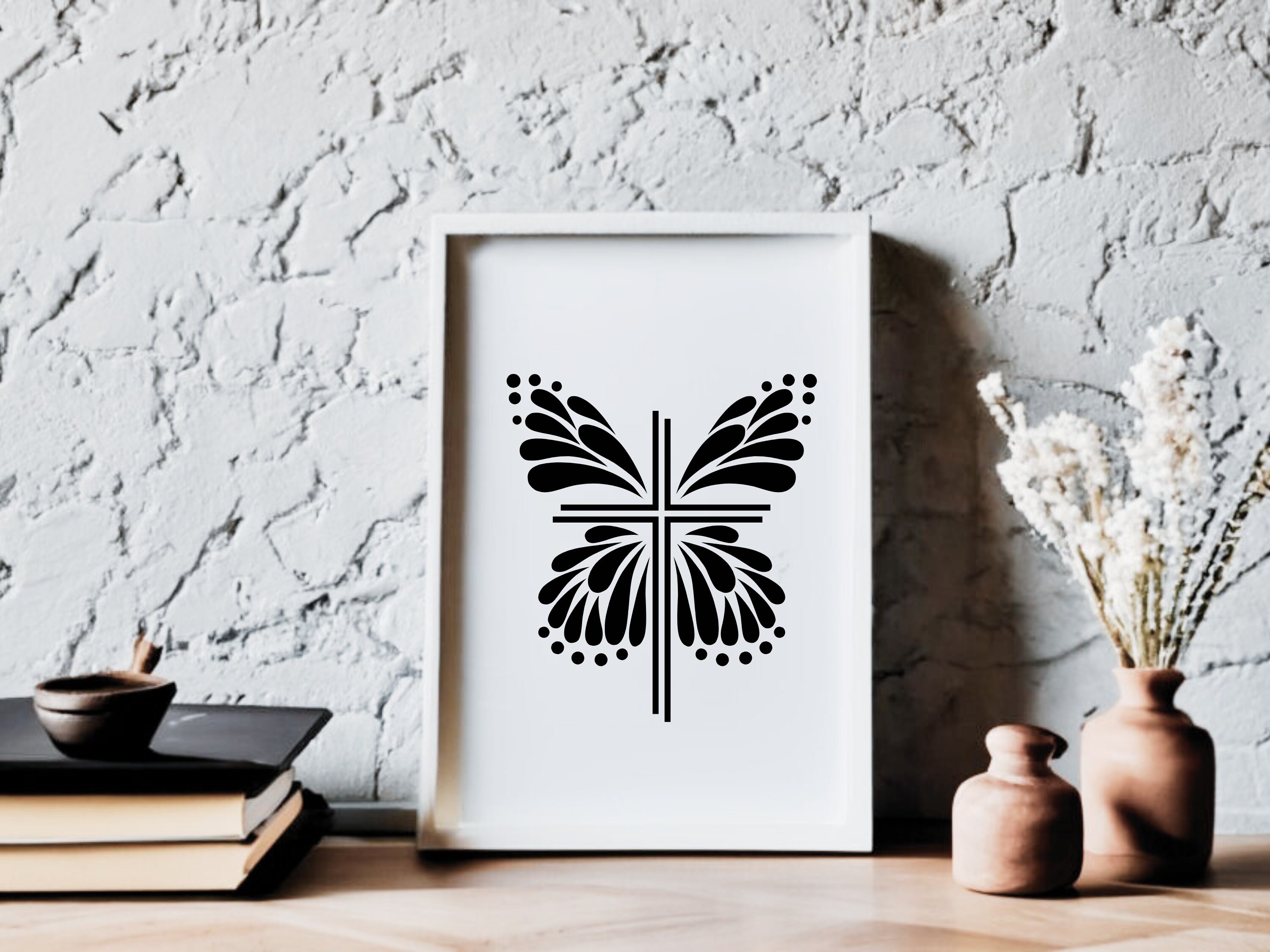 Butterfly Cross Christian Print, Scripture Wall Art (digital Download ...