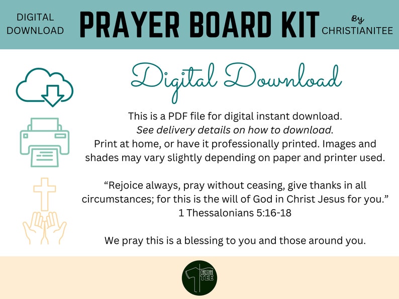 Prayer Board Kit, Bible Verse, Scripture Gift, Christianity, Pray ...