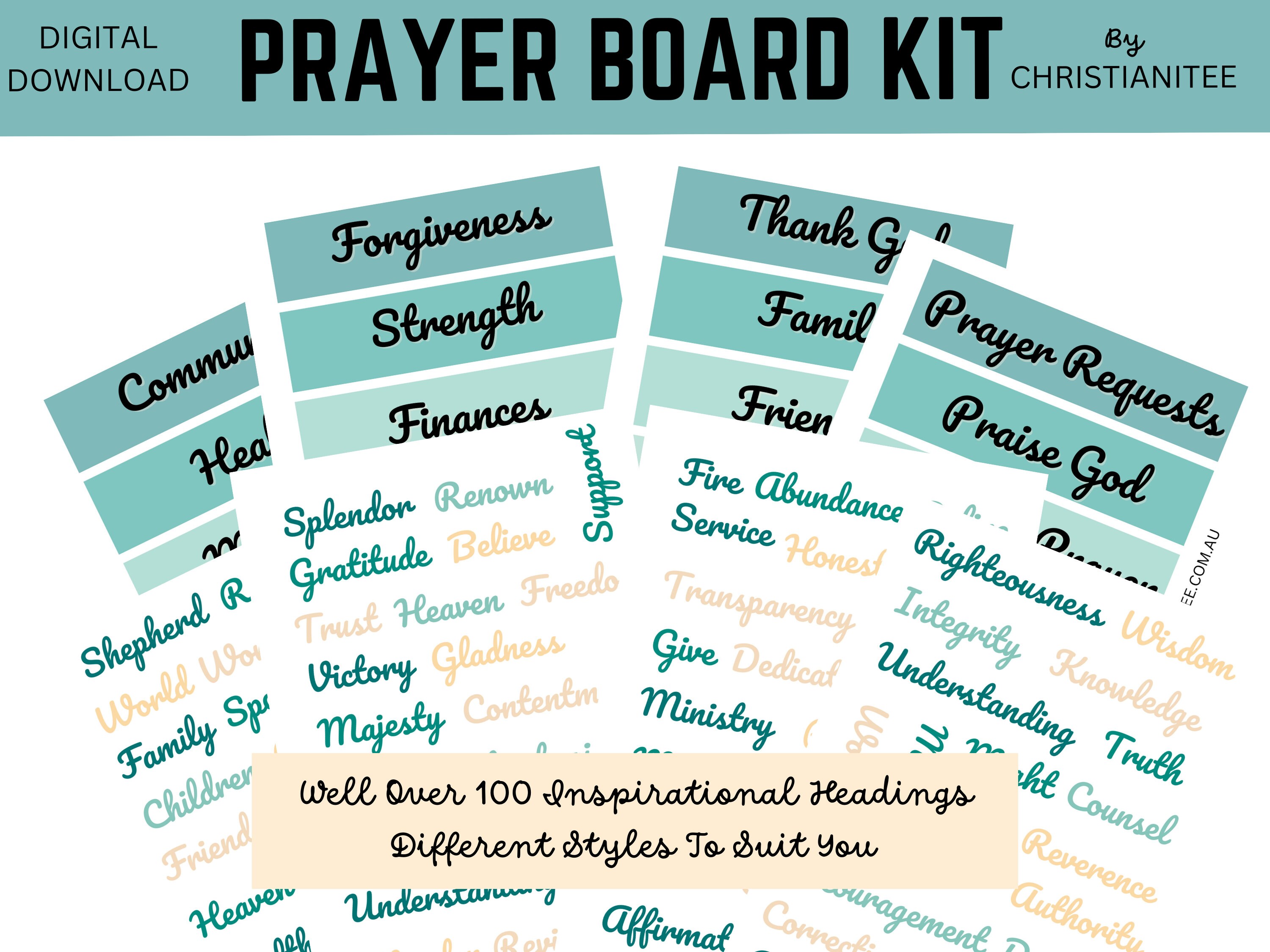 Prayer Board Kit, Bible Verse, Scripture Gift, Christianity, Pray ...